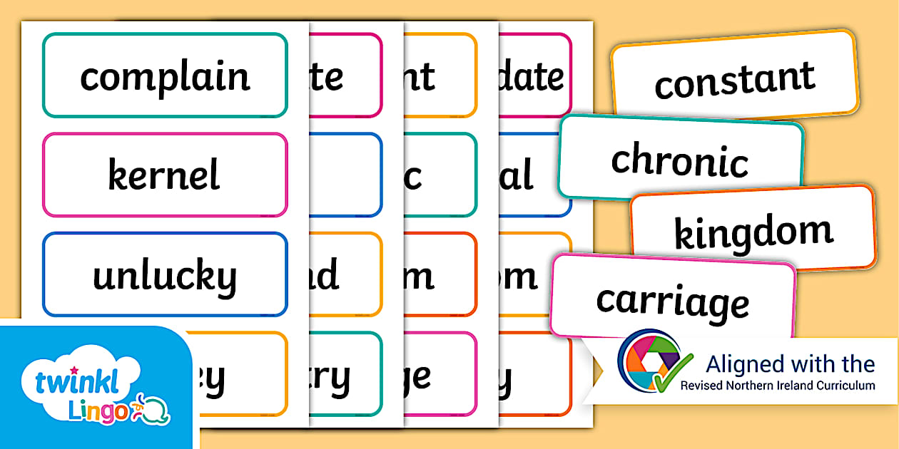 Linguistic Phonics Stage 5/6 Phase 4c 'k' Sound Word Cards