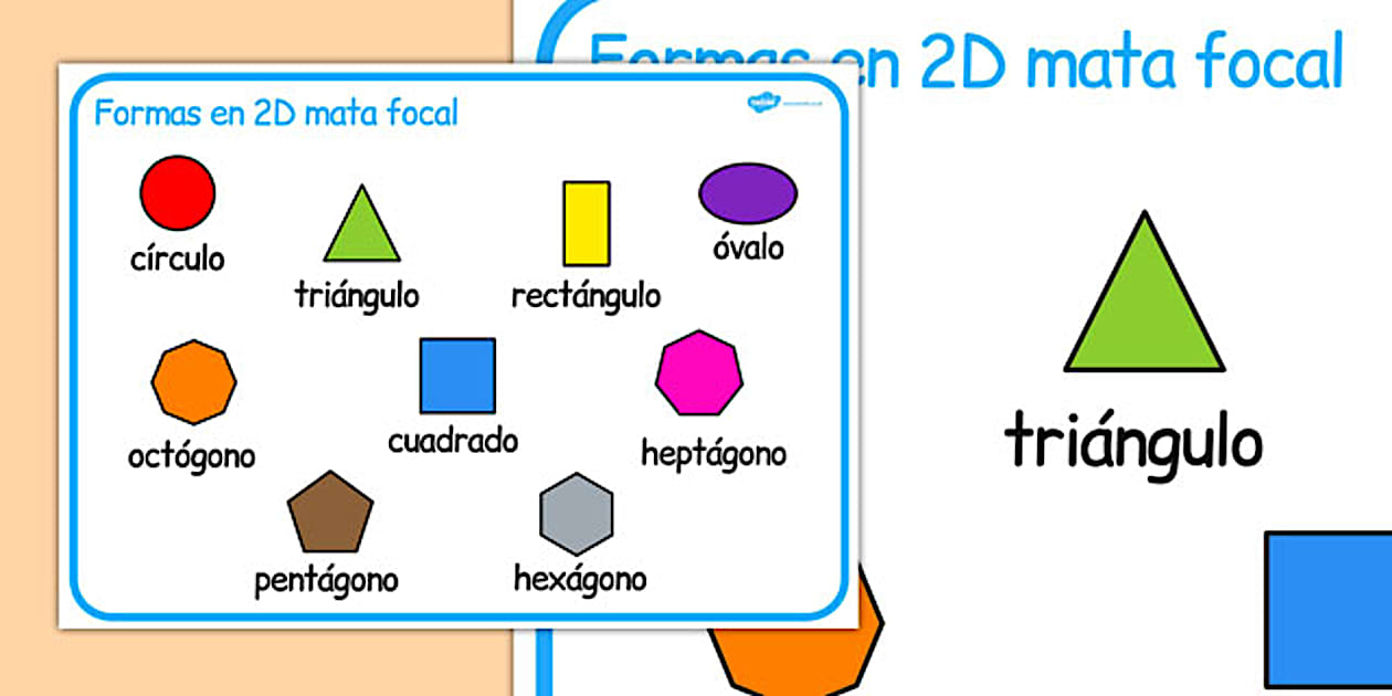 Formas geométricas 2D - Tapiz de vocabulario - Twinkl