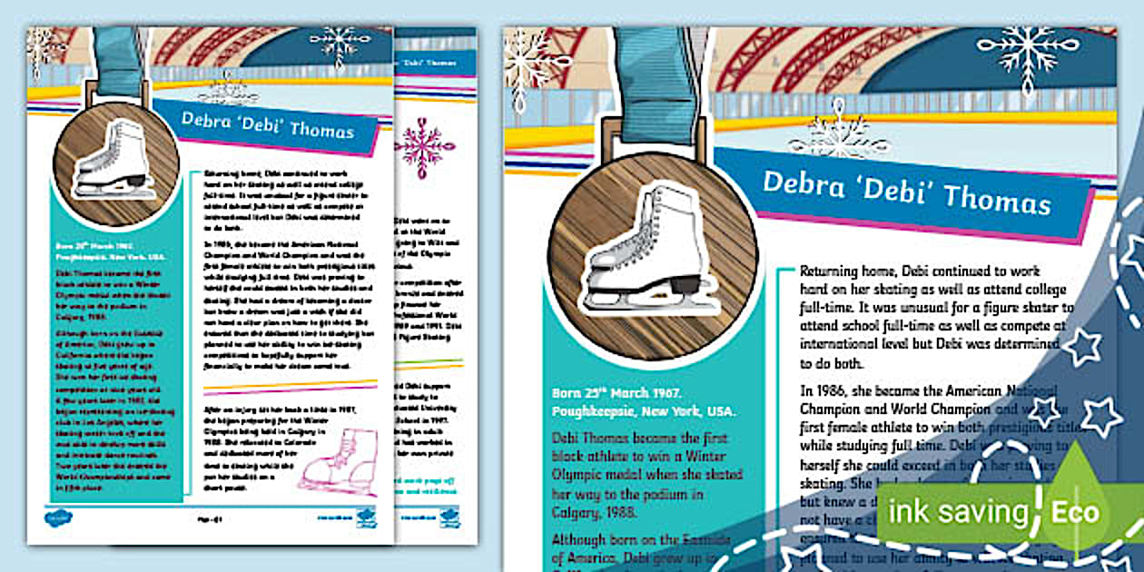 Debra "Debi" Thomas (teacher made) - Twinkl