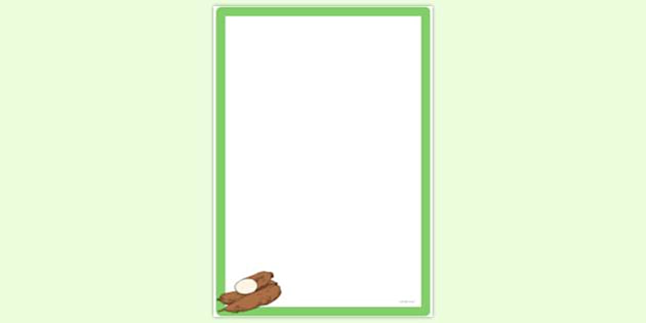 Simple Blank Cassava Page Border | Page Borders | Twinkl