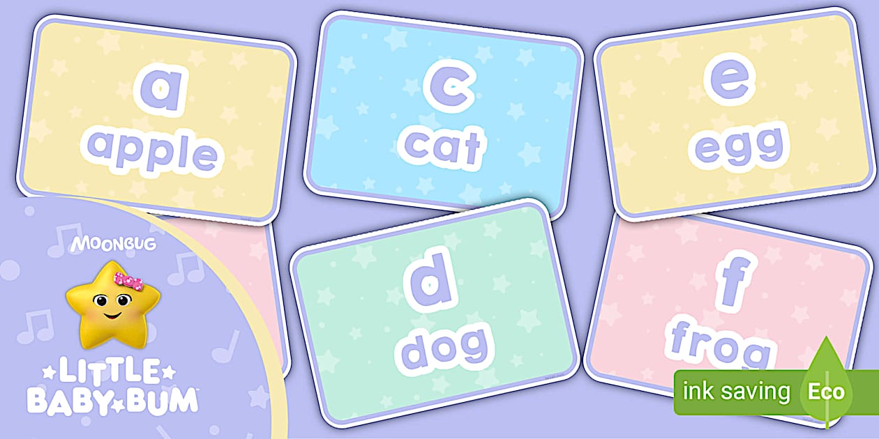 Little Baby Bum Lowercase Letters Flashcards (teacher made)