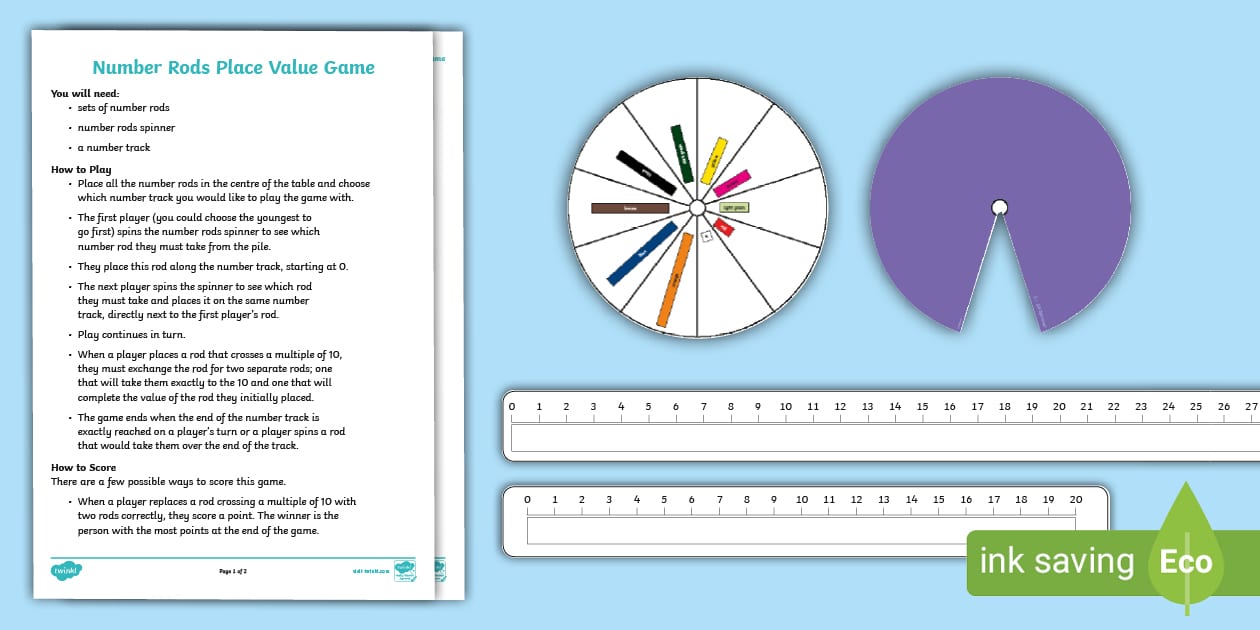 KS1 Number Rods Place Value Game