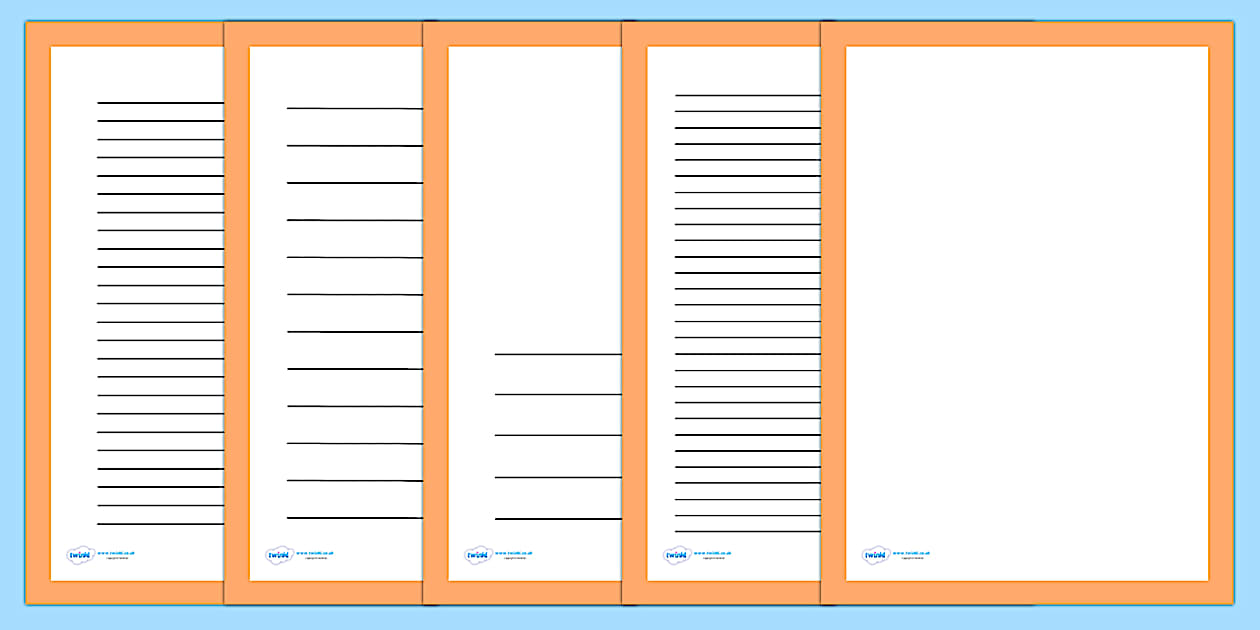 Editable Plain Orange Page Borders (teacher made) - Twinkl
