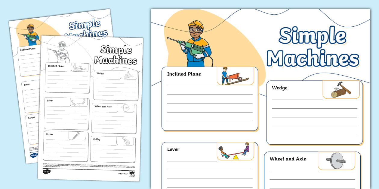 Simple Machines Fact File Template (teacher made) - Twinkl