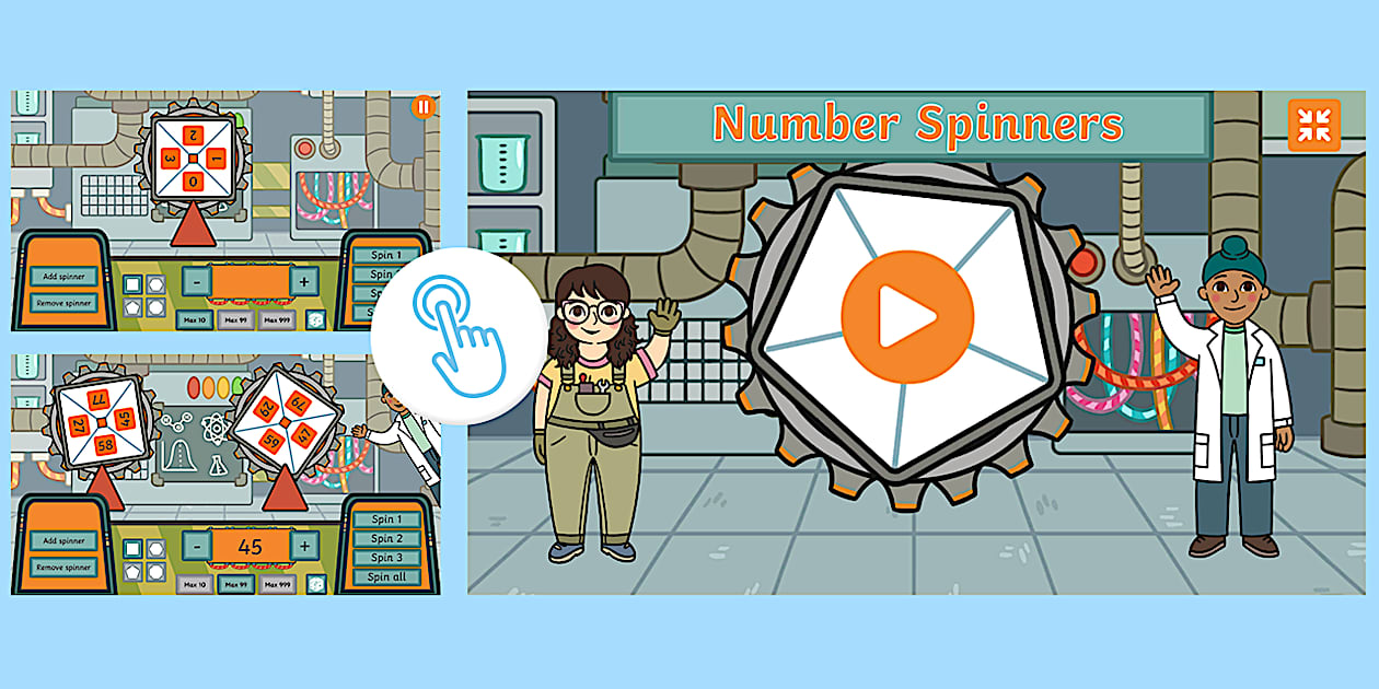 Interactive Teaching Tools: Number Spinners | Twinkl Go!