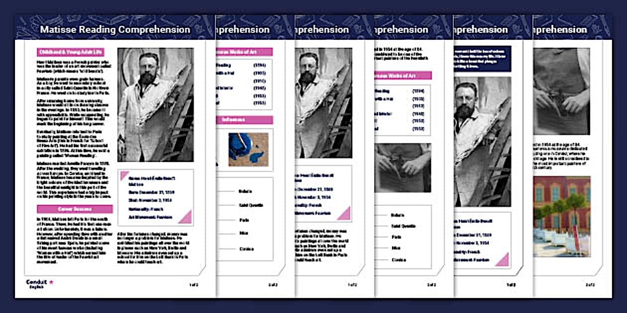 Matisse Differentiated Comprehension (teacher made) - Twinkl