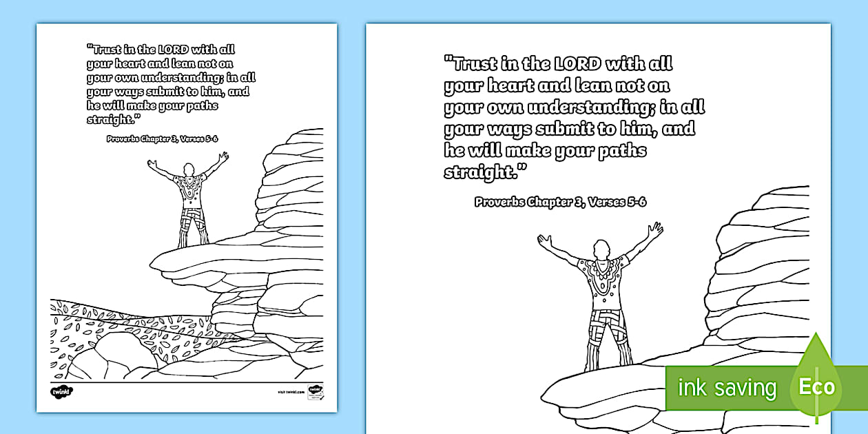 Proverbs 3:5-6 Mindfulness Coloring Page (teacher made)