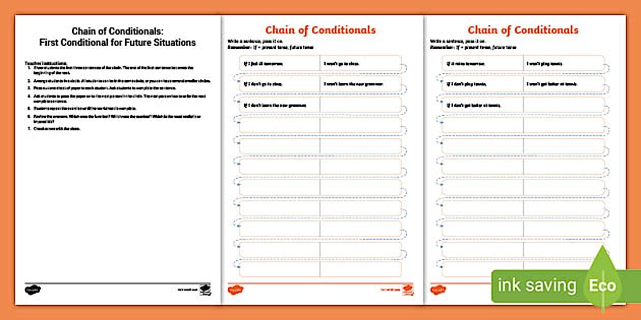 Editable Conditional Clauses: First Conditional Chain Game