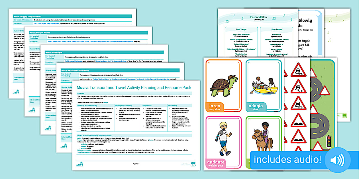 EYFS Transport Music Activity Planning and Resource Pack
