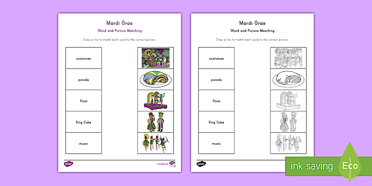 Mardi Gras Word Game | Kindergarten Resource | Twinkl USA