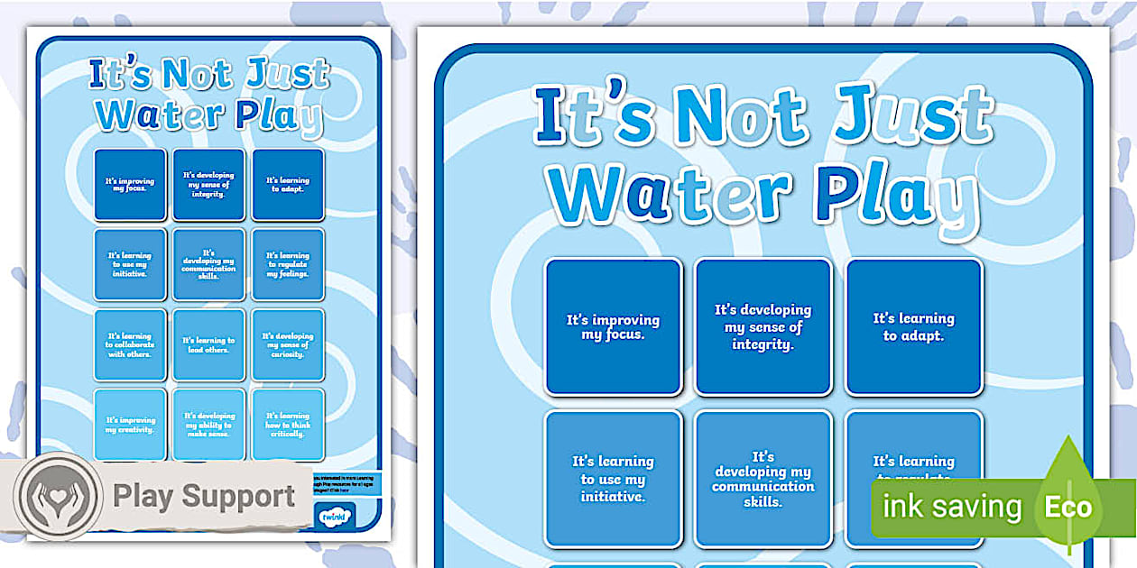 It's Not Just Water Play Meta-Skills Poster (teacher made)