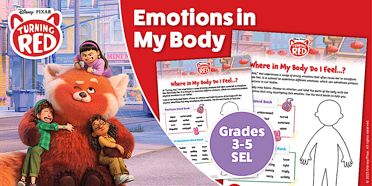 Turning Red: Emotions in My Body SEL Activity