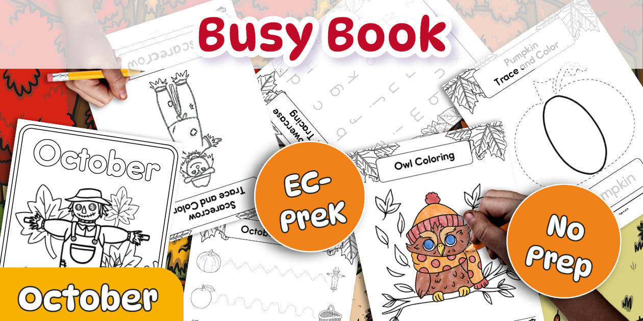 October Toddler Busy Book (teacher made) - Twinkl