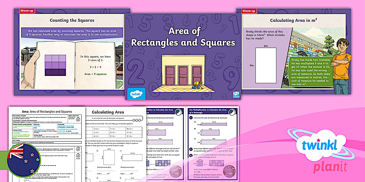 Level 3 Area: Use Multiplication to Calculate the Area of a Rectangle Lesson 2