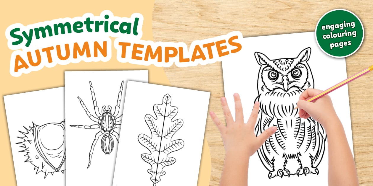 Symmetrical Autumn Templates for Kids (teacher made)