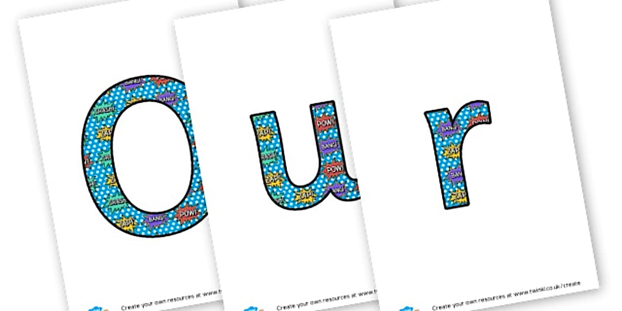 Wow Writing - display lettering - Twinkl