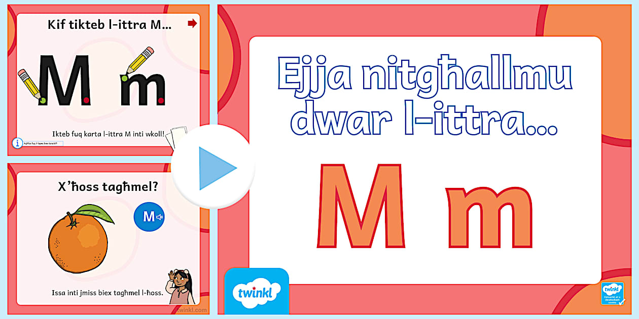 Preżentazzjoni: Ejja Nitgħallmu Dwar l-Ittra M l Twinkl