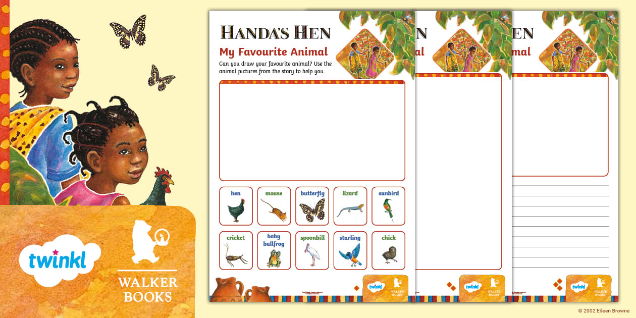 Handa's Hen: My Favourite Animal Activity Sheet - Twinkl