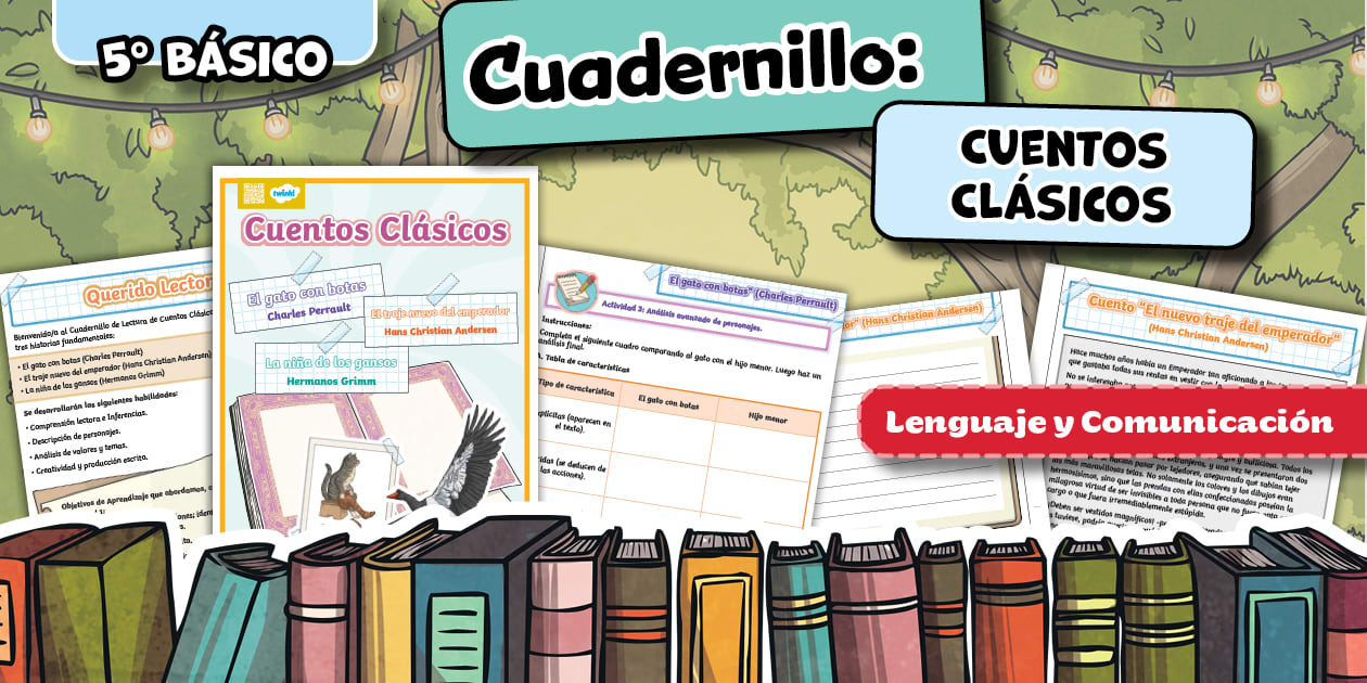 Cuadernillo | Plan Lector | 5º Básico | Lenguaje | Cuentos