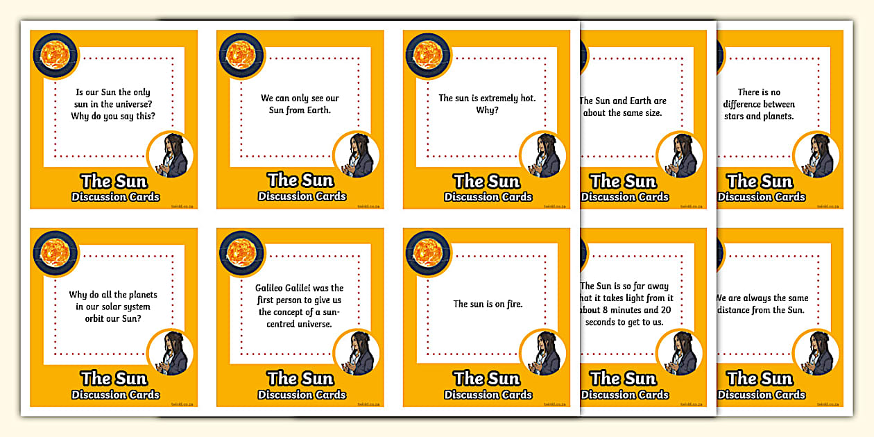 Grade 4-NS-T4 - The Sun - Discussion Cards (CAPS Aligned)