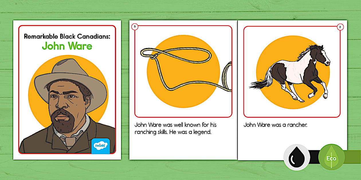 Remarkable Black Canadians Easy Readers: John Ware - Twinkl