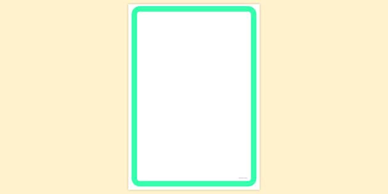 Page Border Light Turquoise | Page Borders | Twinkl - Twinkl