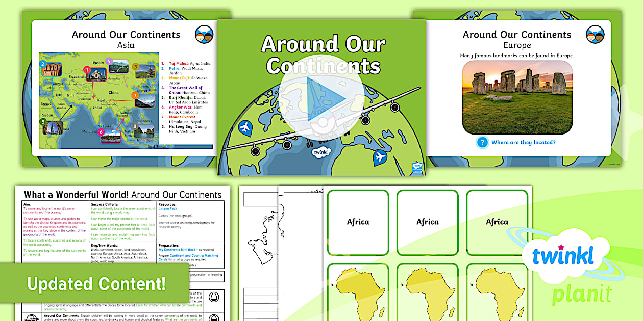 KS2 Geography Continents - Geography: Continents and Oceans