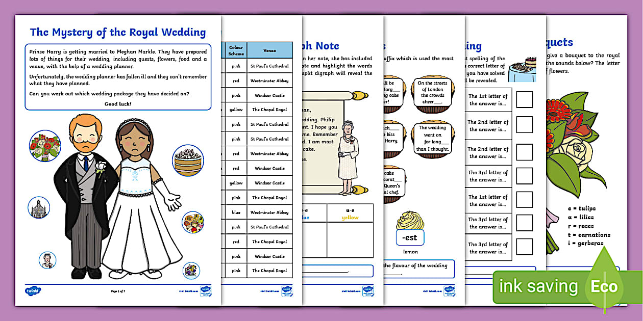 Royal Wedding Mystery Phonics Problem-Solving Game