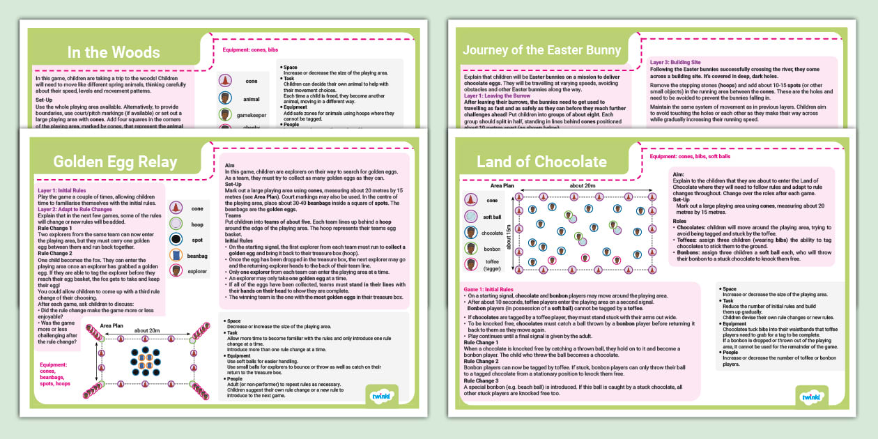 PE Mastery: KS1 Easter PE Games (Teacher-Made) - Twinkl