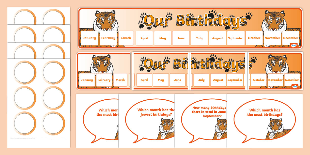 Tiger Birthday Display - Twinkl - KS1 (teacher made)