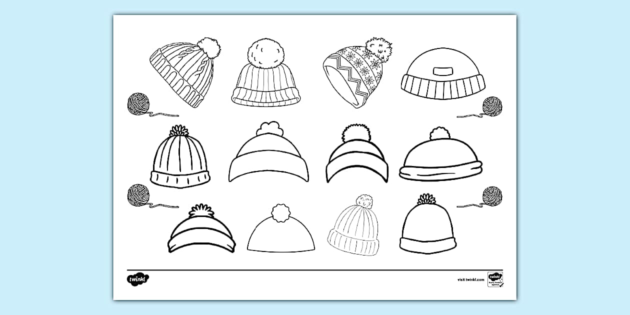Beanie Doodle Colouring Page (teacher made) - Twinkl