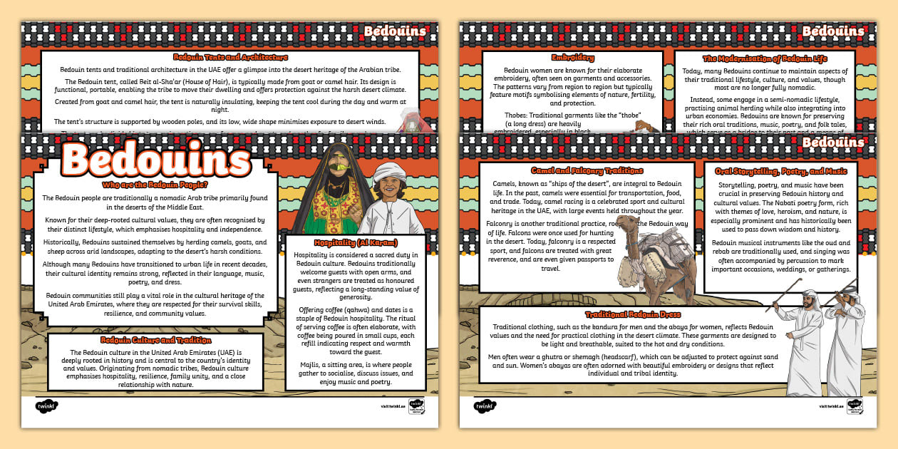 Bedouin Fact File (teacher made) - Twinkl