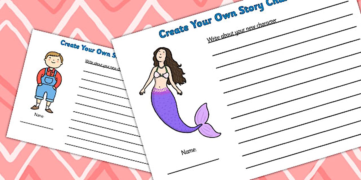 Black and White Create Your Own Story Characters Activity