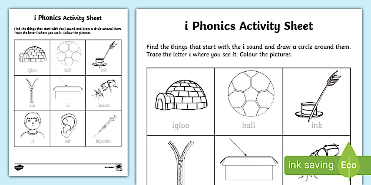 i Words Worksheet | Twinkl Phonics (teacher made) - Twinkl