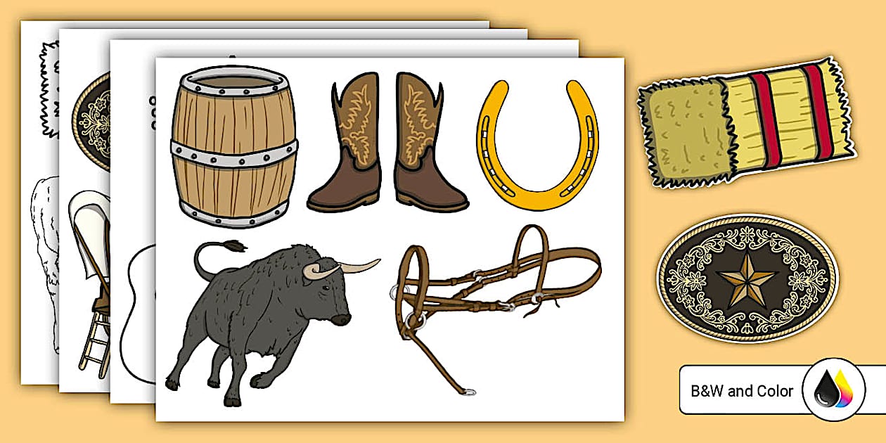 Rodeo Dramatic Play Cutouts (teacher made) - Twinkl