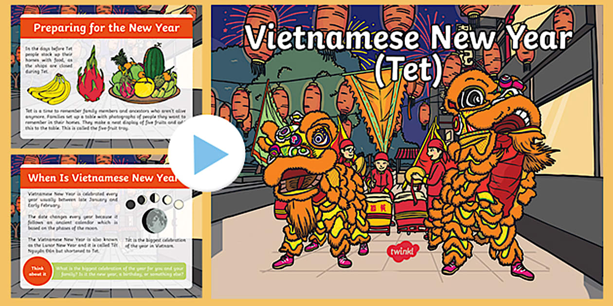 KS1 Vietnamese New Year Powerpoint (teacher made) - Twinkl