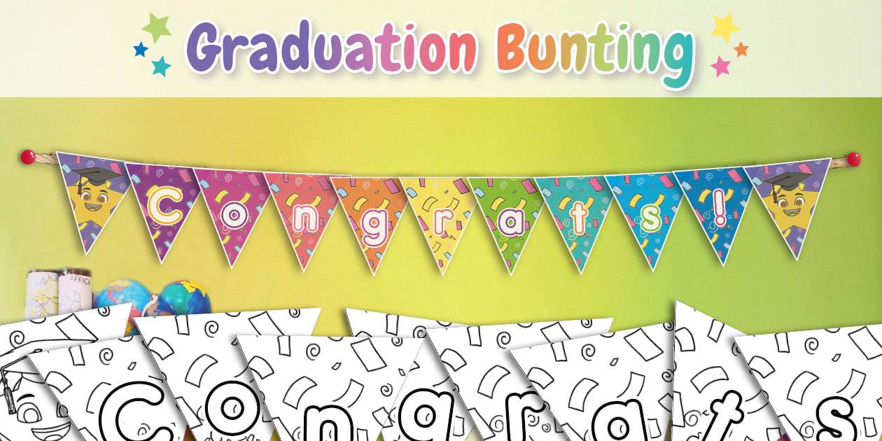 It’s Graduation Day! Bulletin Board Bunting