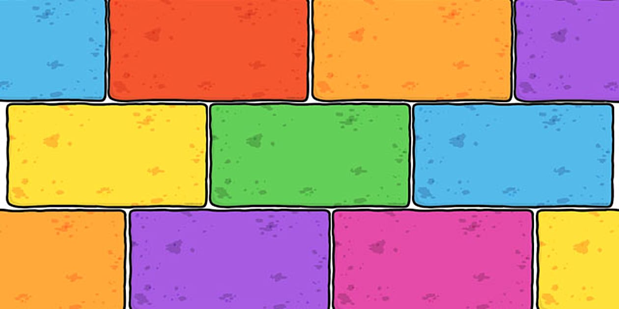 👉 Colourful Brick Wall Classroom Display | Editable