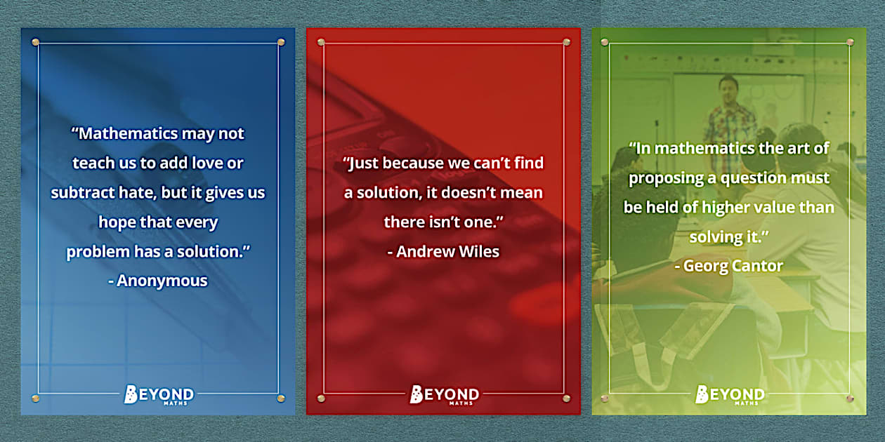 Inspirational Maths Quotes Posters - Beyond Secondary Maths
