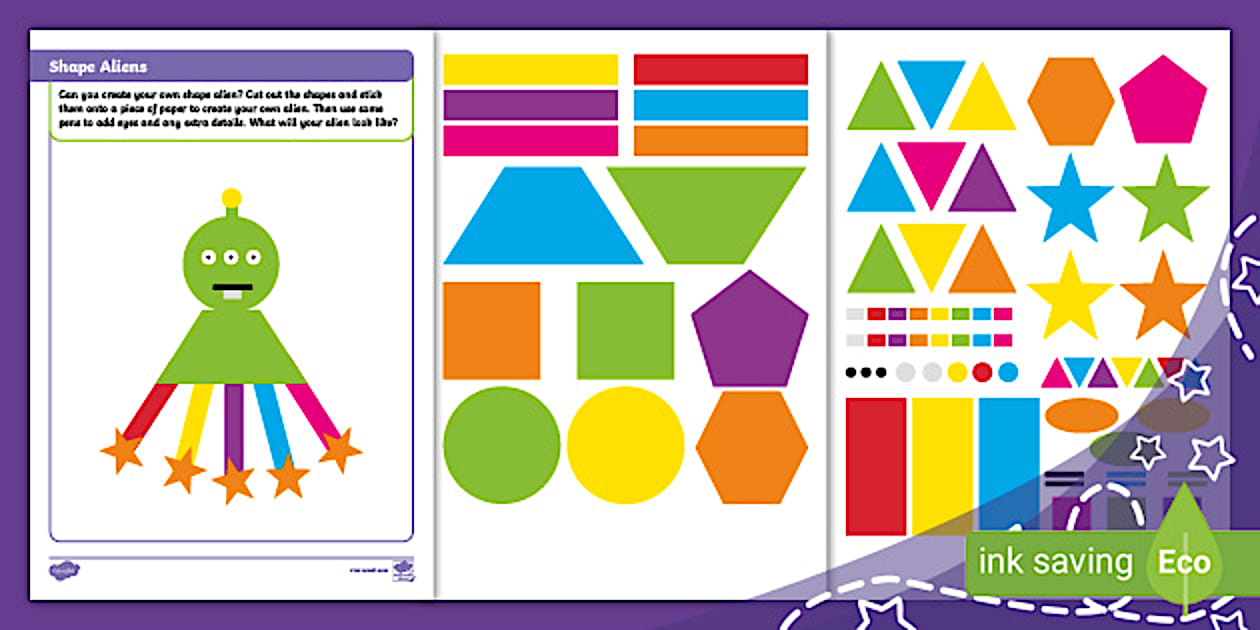 Shape Aliens (teacher made) - Twinkl