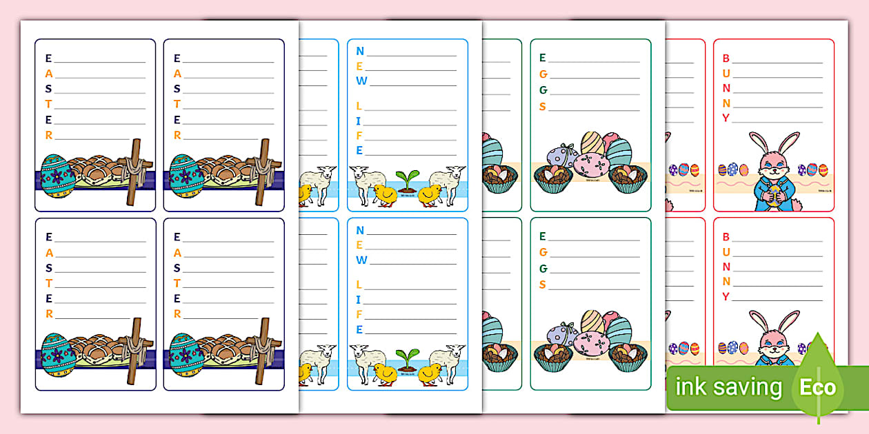 Easter Card Inserts (teacher made) - Twinkl
