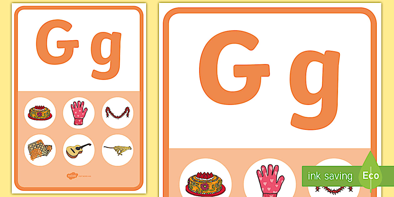 Affiche de phonologie - le son [G] (Teacher-Made) - Twinkl