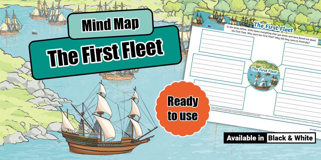 * NEW * The First Fleet Mind Map (teacher made) - Twinkl