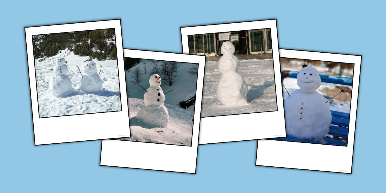 Snowpeople Instant Photo Style Display Images - Twinkl