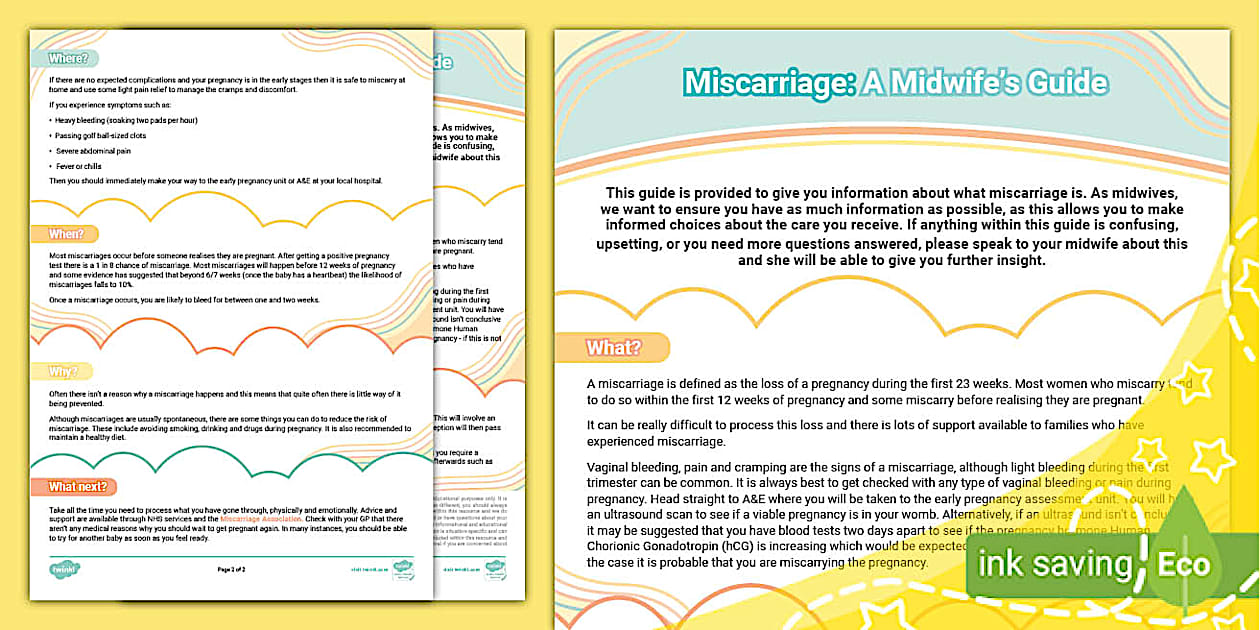Miscarriage: A Midwife's Guide (teacher made) - Twinkl