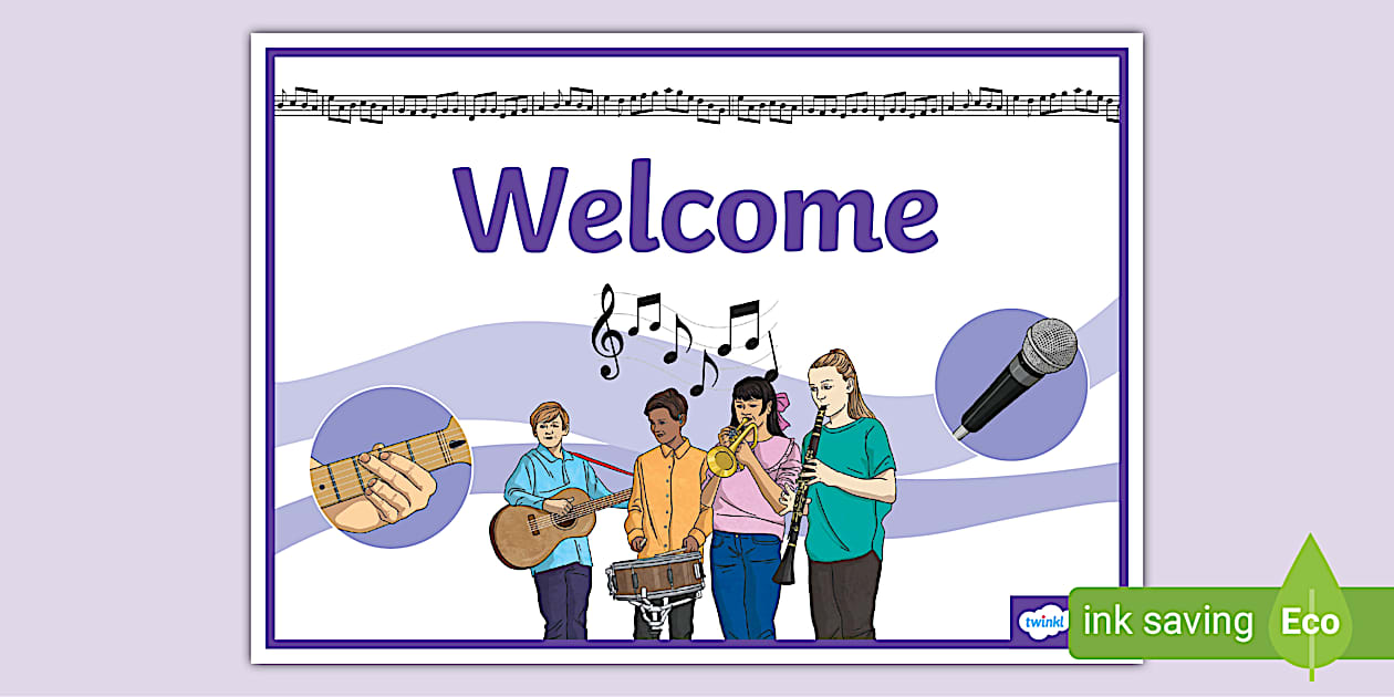 👉 Music-Themed Welcome Door Sign