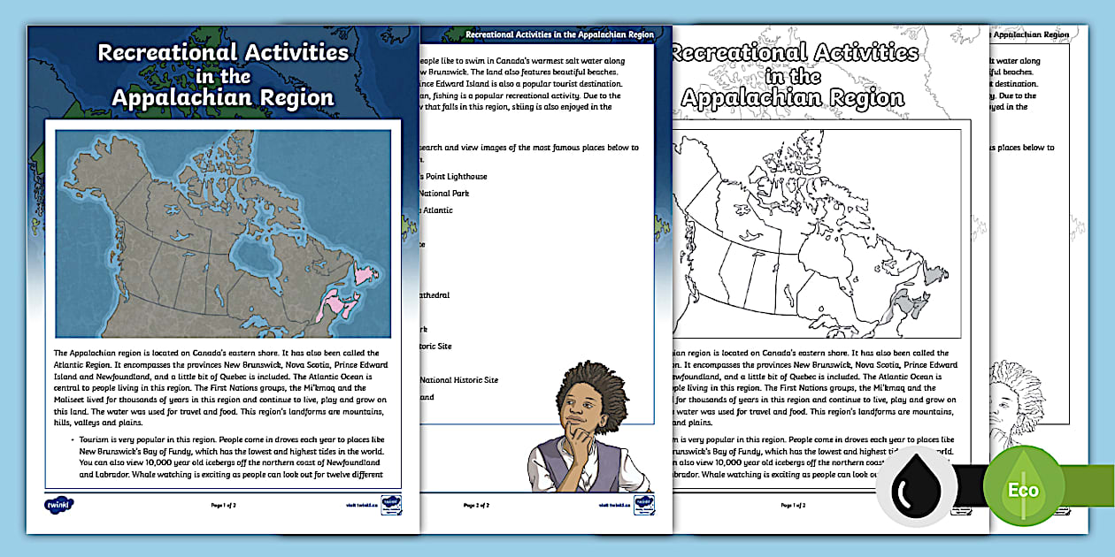 Recreational Activities in the Appalachian Region Fact File