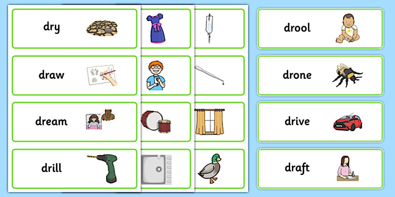 'Dr' Word Cards - SEND English Resource (teacher made)