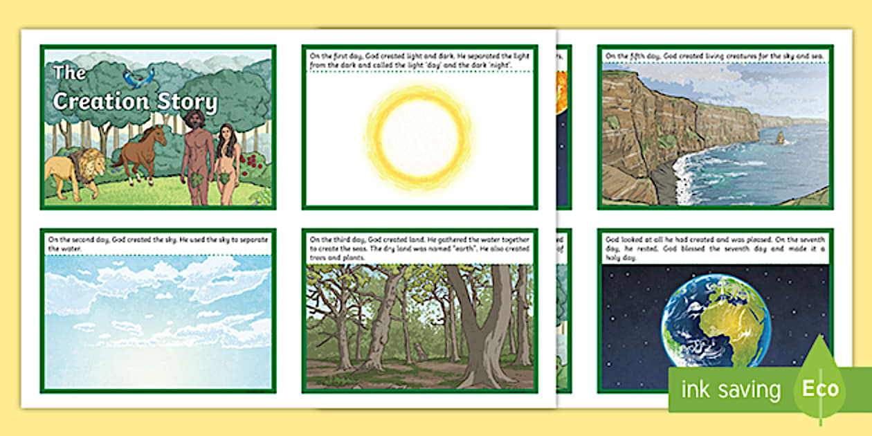 Editable Christian Creation Story - Twinkl