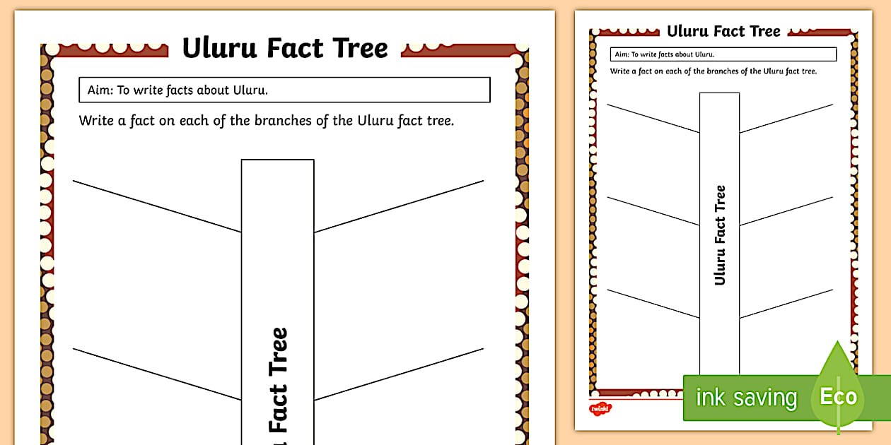 SA Uluru Fact Tree Worksheet (teacher made) - Twinkl